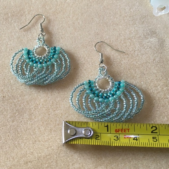 Hand Crafted | Jewelry | Hand Crafted Loopy Beaded Earrings | Poshmark